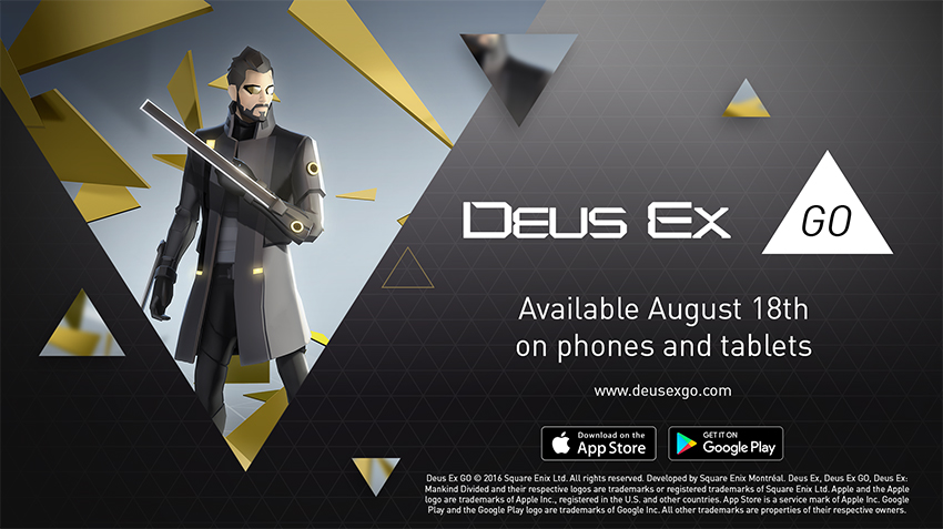 Deus Ex GO se estrena el 18 de agosto en iOS y Android - HEXAMOB